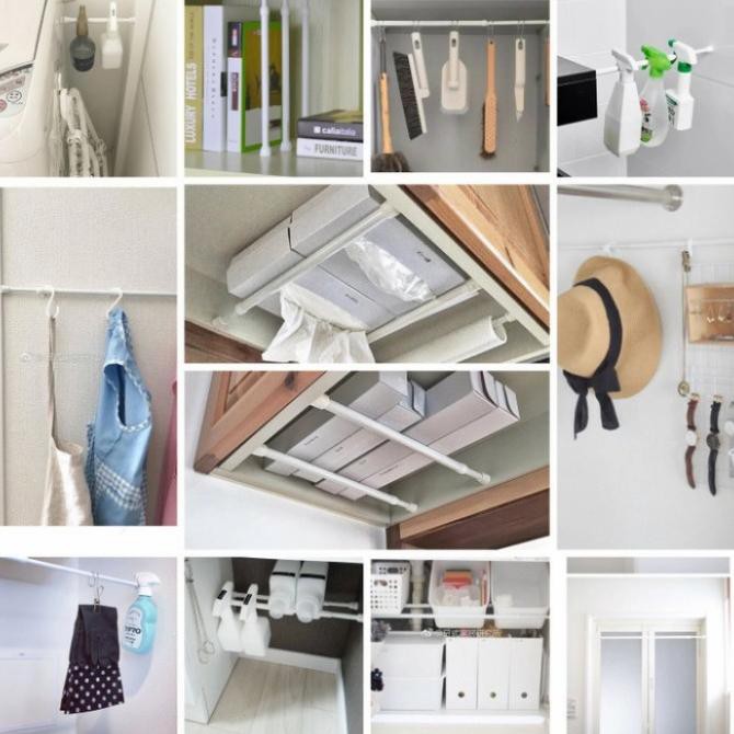 Jual READY COD Tiang Fleksibel Pintu Tiang Tirai Kamar Mandi Gantungan ...