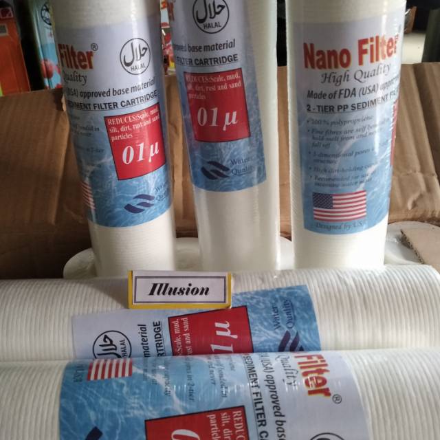 Jual Refill filter air nanofilter 10 in 01 mikron | Shopee Indonesia