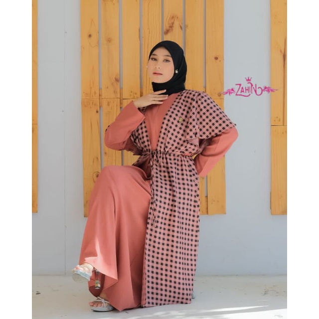 Jual (TERBARU) Gamis Set Outer Model Terbaru Long Outer Remaja Kekinian ...