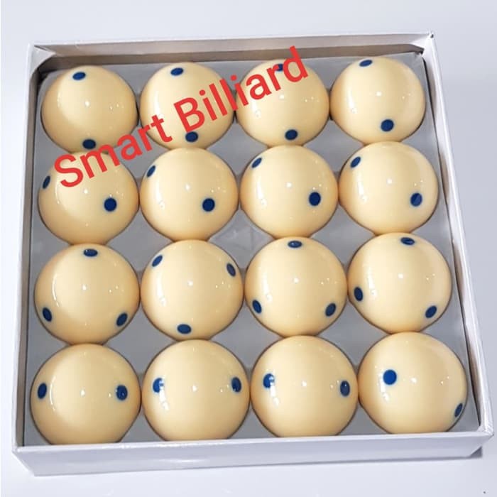 Jual Cue Ball 6 - Blue Dot 2.1/4" Taiwan - Bola Putih Gaco Titik 6 Biru ...