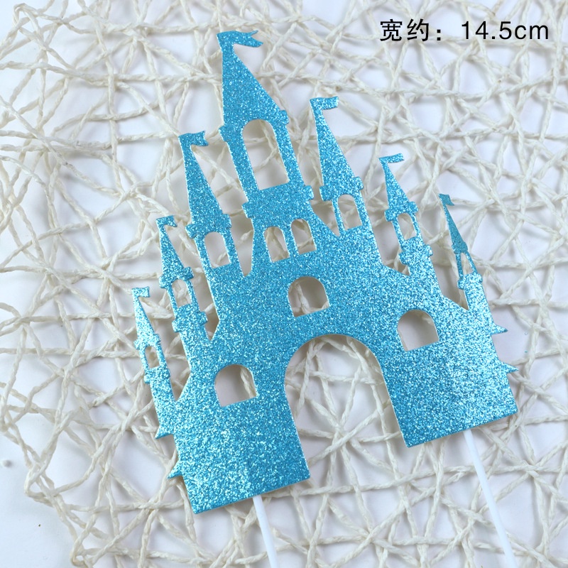 Jual CAKE TOPPER CASTLE PRINCESS GLITER / HIASAN KUE ISTANA PRINCESS ...