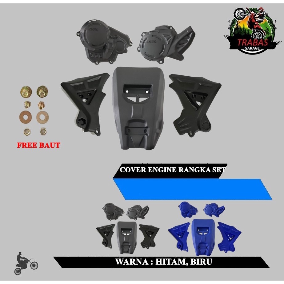 Jual TUTUP COVER MESIN RANGKA YAMAHA WR 155 WR155 BAWAH DAN SAMPING SET ...