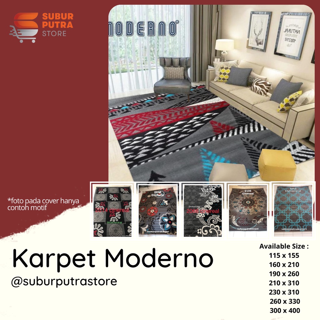 Jual Karpet Moderno 260x330cm VARIAN A Anti Slip Minimalis | Shopee ...