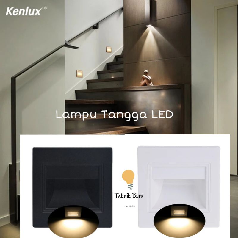 Jual Lampu Anak Tangga LED 1.5W Plus inbow Dus - Hitam putih Gold ...