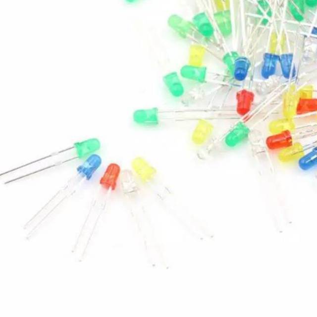 Jual LED 3mm Merah, Biru, Kuning, Hijau, dan Putih | Shopee Indonesia