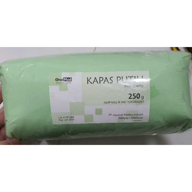Jual kapas putih One Med 250 gr | kapas serba guna | kapas bayi ...