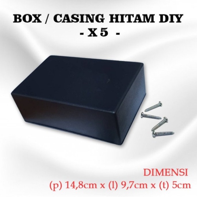 Jual Box Project Kotak Box Hitam X5 X4 X3 X2 / Tempat Rakit Kompnen ...