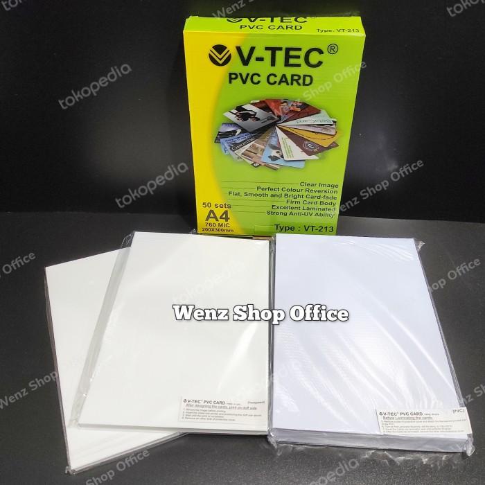 Jual Kertas Pvc A4 V-Tec Isi 50 Lembar Pvc Id Card Plastik Pvc | Shopee ...