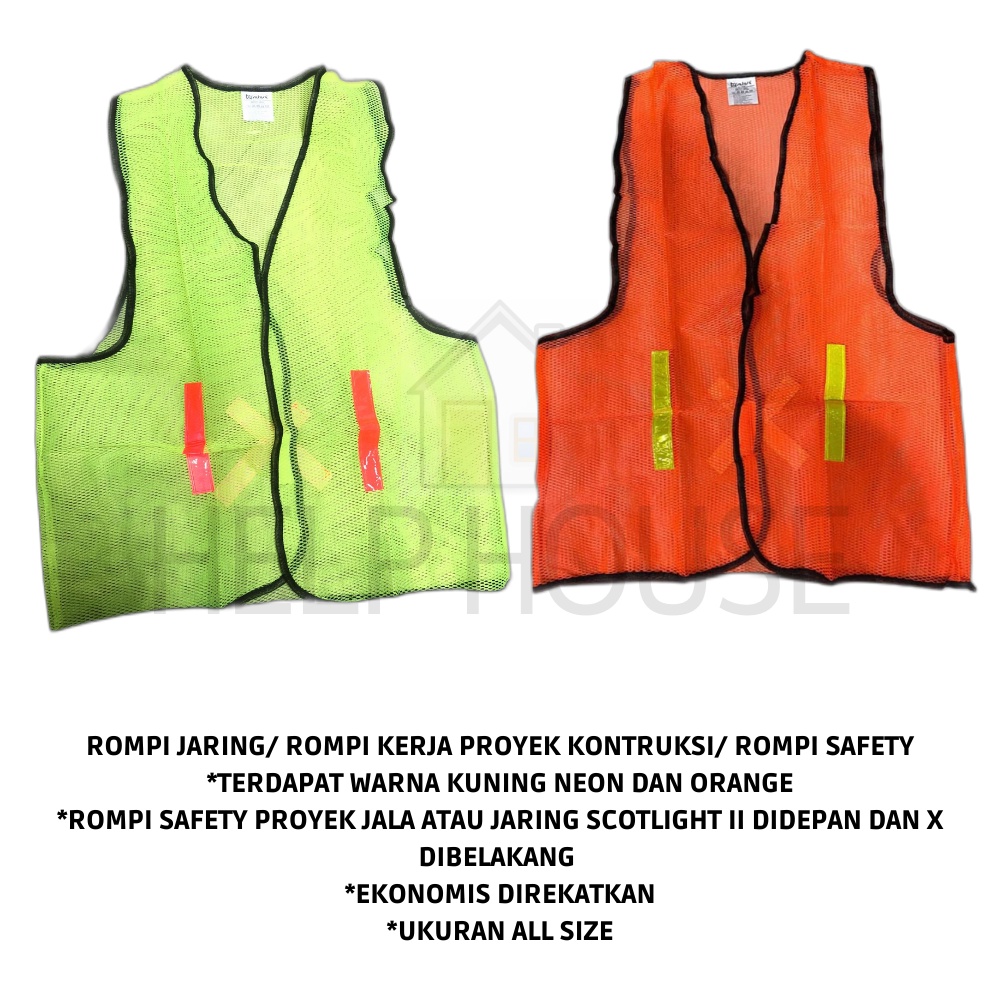 Jual ROMPI JARING / ROMPI KERJA PROYEK KONTRUKSI / ROMPI SAFETY / ROMPI ...