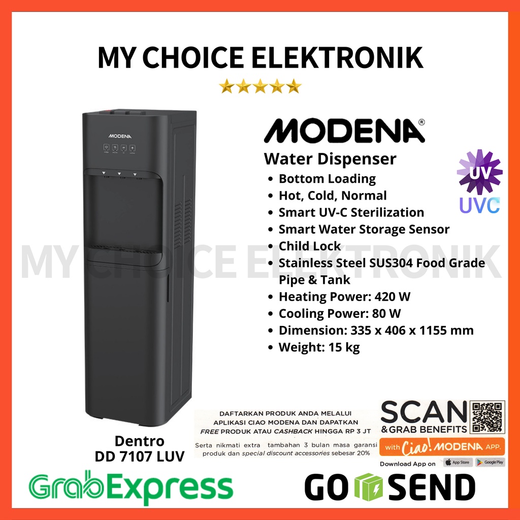 Jual MODENA DD 7107LUV Dentro - Water Dispenser Galon Bawah | Shopee ...