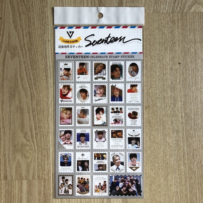 Jual SEVENTEEN STAMP STICKER (STIKER KARTU POS) | Shopee Indonesia
