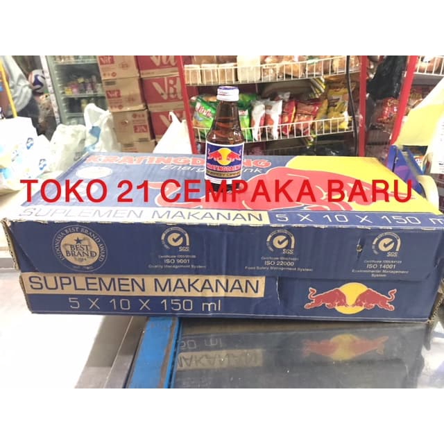 Jual KRATINGDAENG ENERGY DRINK 1 KARTON isi 50 BOTOL | 150 ml Stamina ...