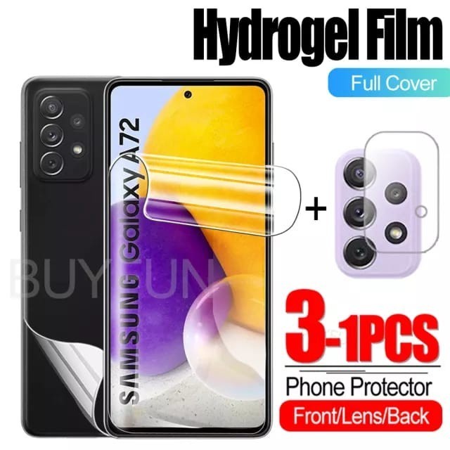 Jual SAMSUNG GALAXY A32 5G HYDROGEL 3IN1 FRONT & BACK & CAMERA GLASS ...