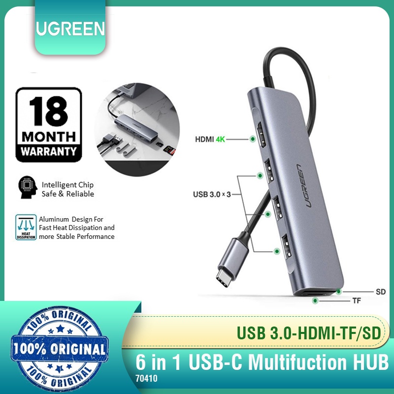 Jual UGREEN USB HUB 6 in 1 | Shopee Indonesia