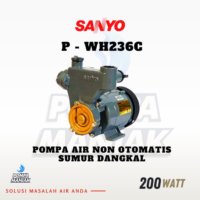 Jual Pompa Air SANYO P-WH236C Sumur Dangkal Non Otomatis 200 Watt | Shopee Indonesia