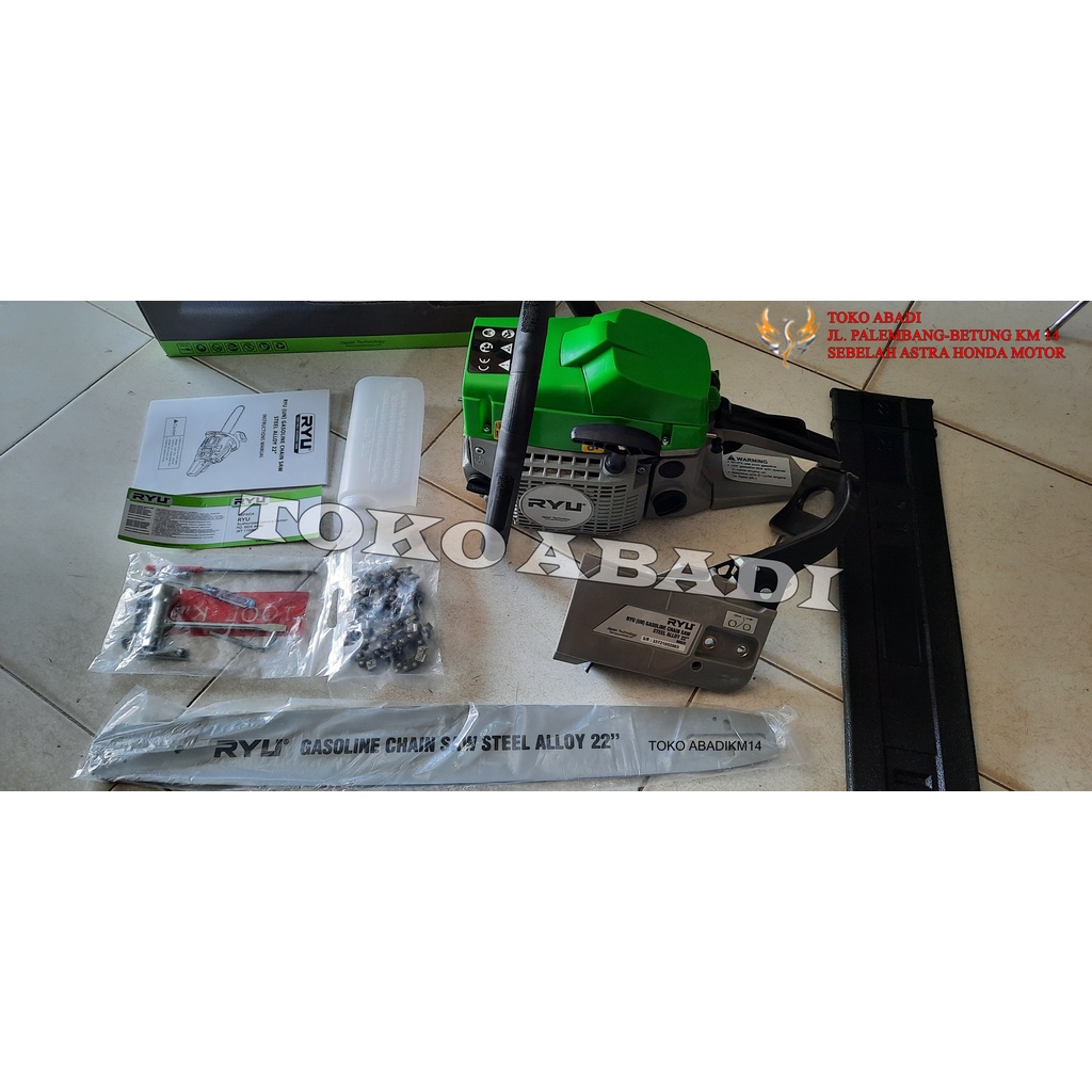 Jual Ryu Chainsaw RGS22 Mesin Potong Gergaji Kayu 22 Inch Chain Saw RGS ...