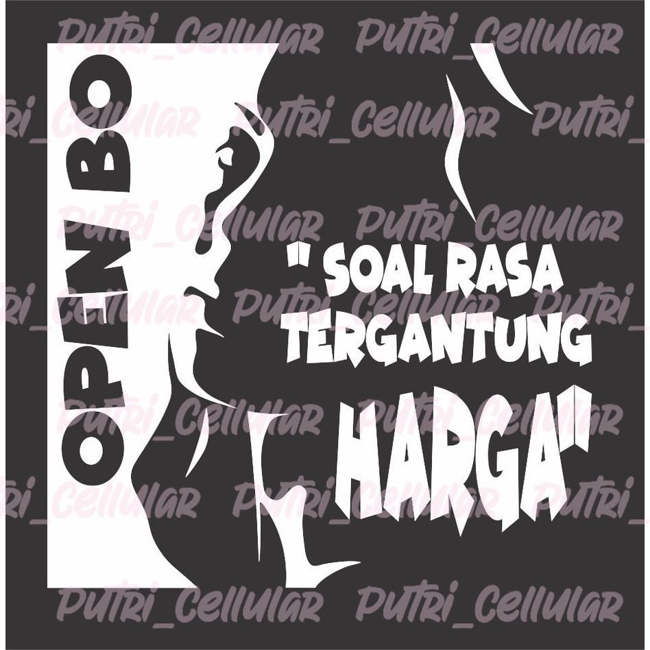 Jual stiker siluet kata kata kaca mobil truck stiker mobil Soal rasa ...