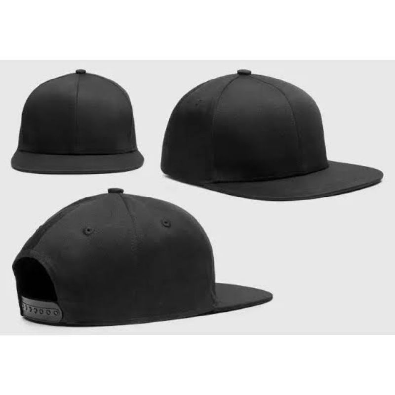 Jual Topi Snapback Hitam Polos | Shopee Indonesia