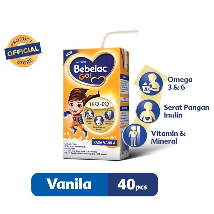 Jual Bebelac Go UHT Vanila 112ml (isi 40pcs - per karton) | Shopee ...