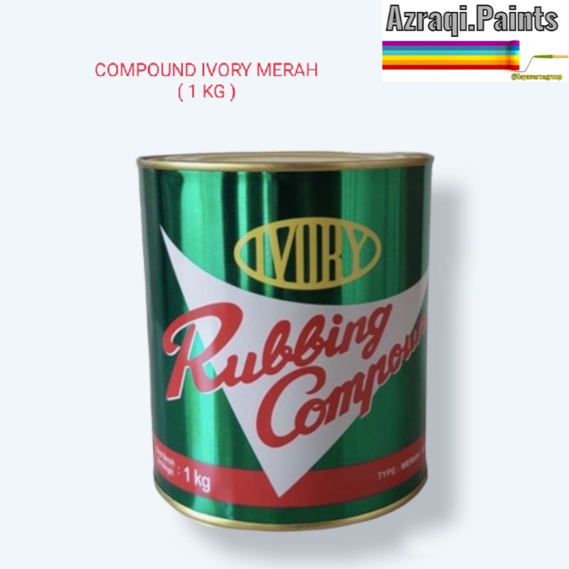 Jual RUBBING KOMPON COMPOUND IVORY MERAH ( 1 KG ) KOMPON RUBBING MERAH ...