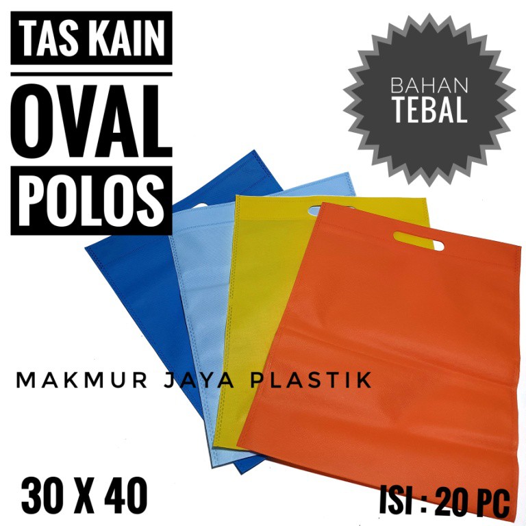Jual [ TAS OVAL 30 X 40] TAS KAIN SPUNBOND OVAL ISI 20 PC | Shopee ...