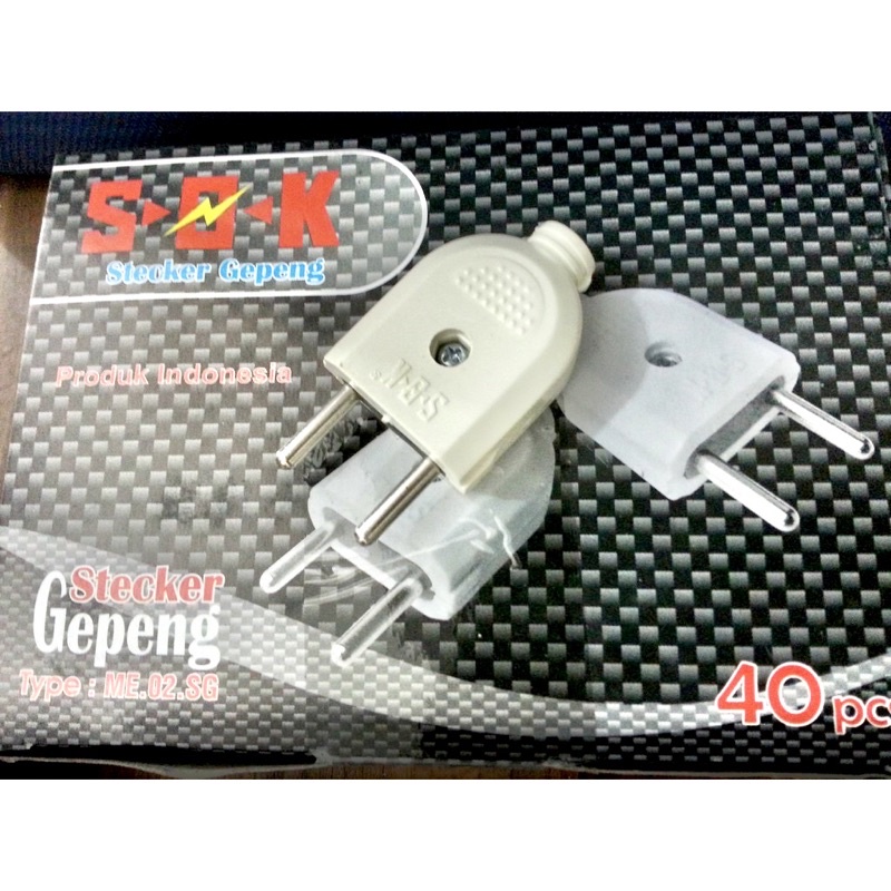 Jual Colokan Steker Gepeng SOK Murah 3A 220v | Shopee Indonesia