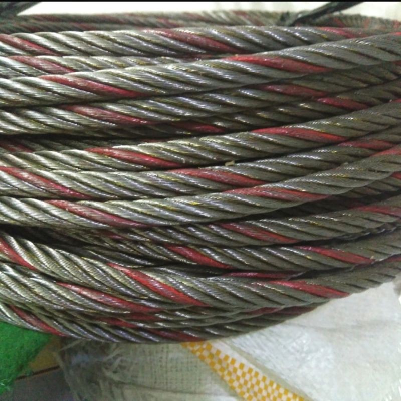 Jual Tali Kawat Baja 8 MM Full Baja Kabel Sling / Wire Rope IWRC 8 MM | Shopee Indonesia