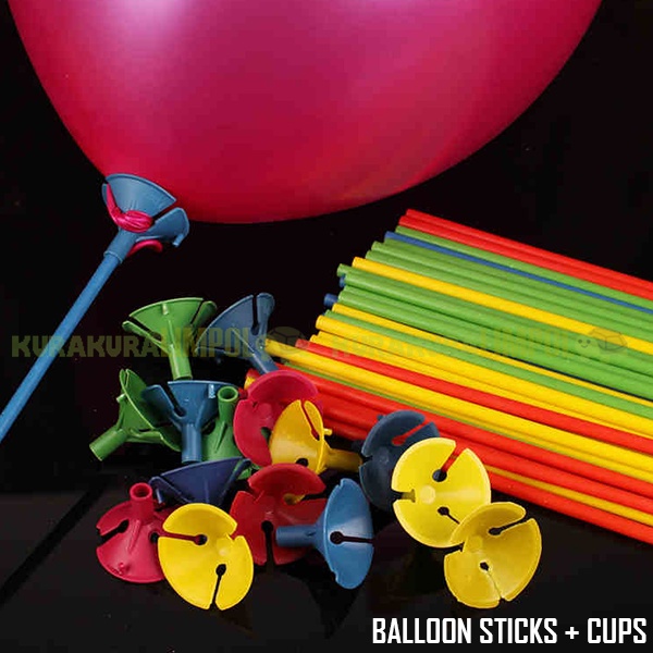 Jual Stik Cup Balon Latex Tangkai Cup Balon Gagang Balon Stick Cup ...