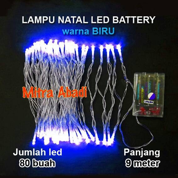 Jual Lampu Natal LED Battery/Batre A2 Panjang 9 meter | Shopee Indonesia