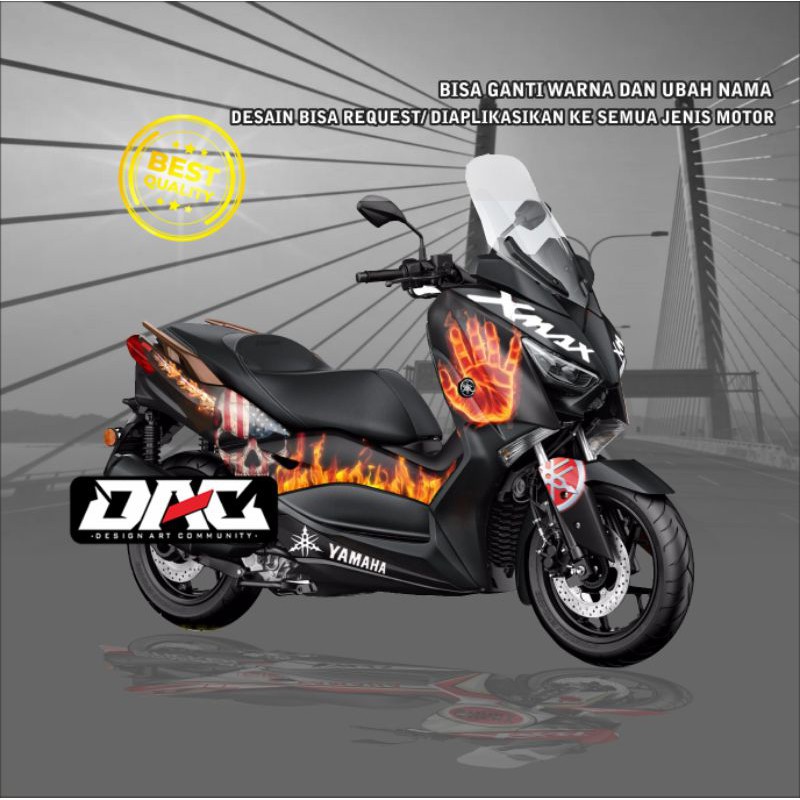 Jual Sticker Decal full body yamaha xmax ghost rider elegan | Shopee ...