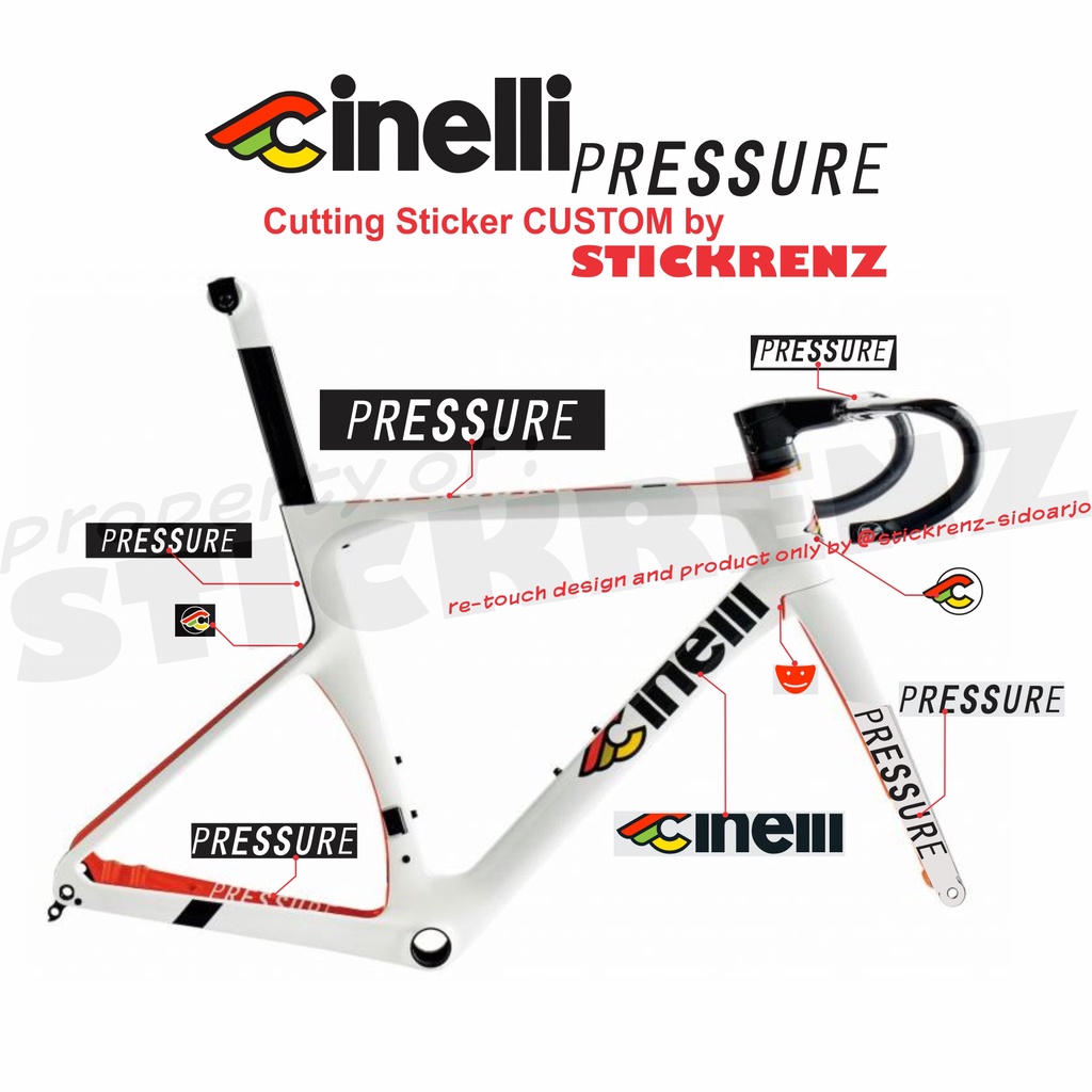 Jual Cutting Sticker Stiker Frame Sepeda Roadbike MTB Fixie Cinelli ...