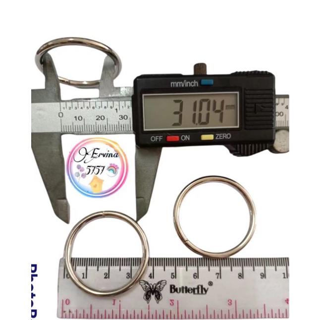 Jual ring bulat 3,2cm / ring O besi 3,2cm x 3mm nikel / 100pcs | Shopee ...