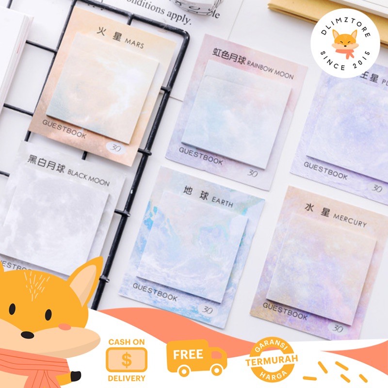 Jual [DZ] ST050 - Sticky Note Persegi / Sticky Notes Galaxy Universe ...