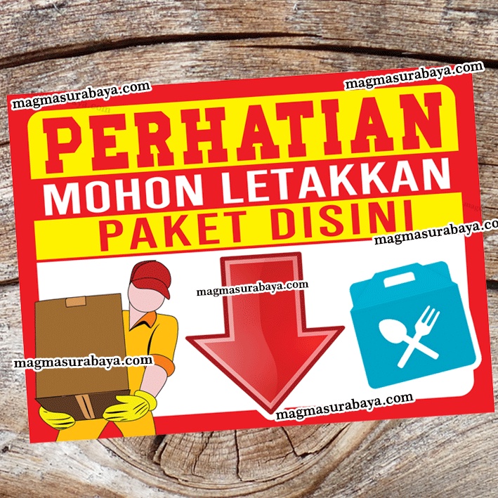 Jual Sticker Perhatian letakkan paket disini - label stiker | Shopee ...