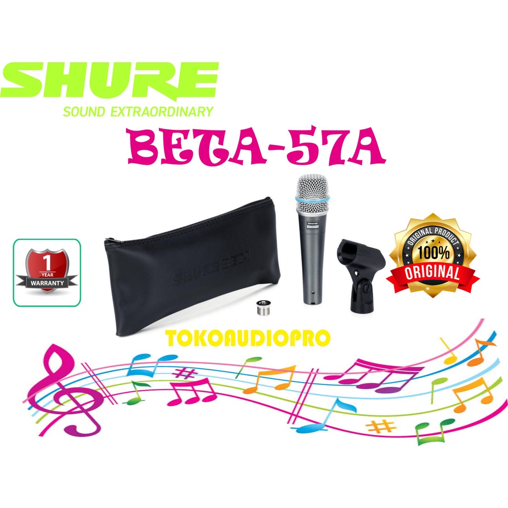 Jual Mic Shure Beta 57A Dynamic Instruments Microphone Original ...