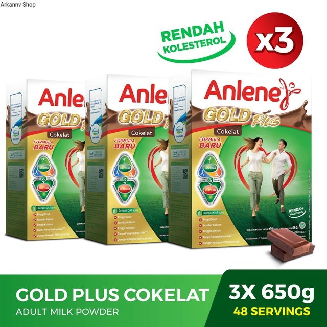 Jual Anlene Goldplus 650g Chocolate - 3 pcs | Shopee Indonesia