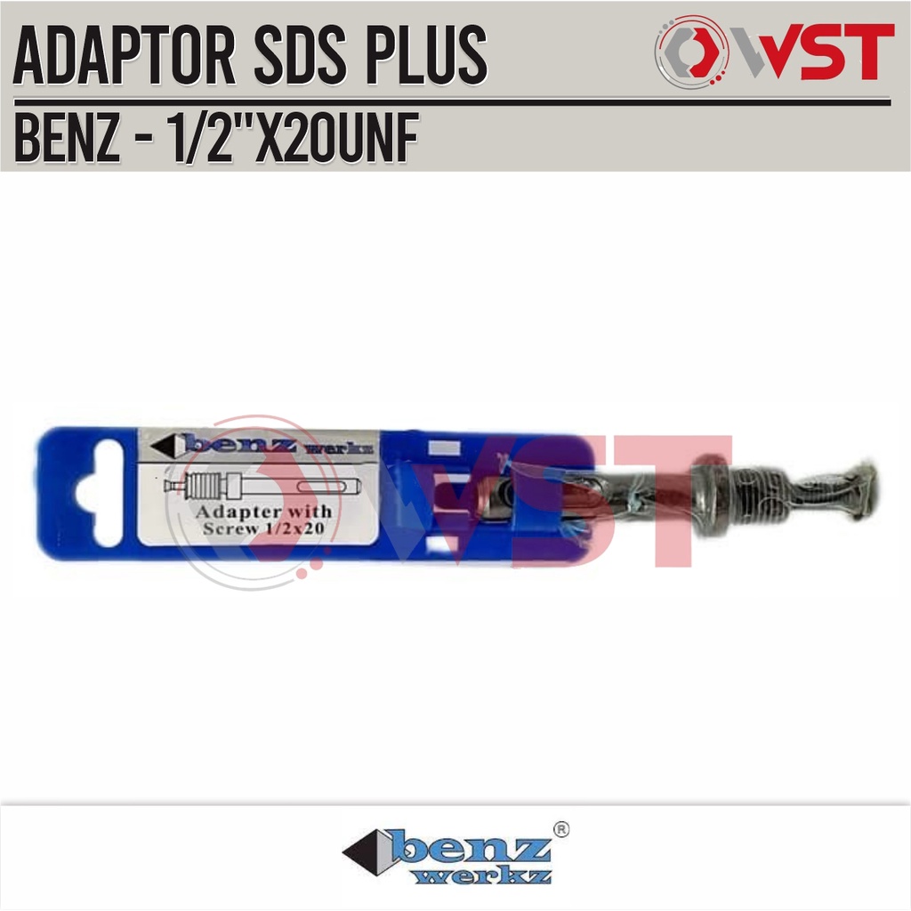 Jual BENZ adaptor SDS Plus 1/2x20 / Converter Rotary Hammer Drill ...
