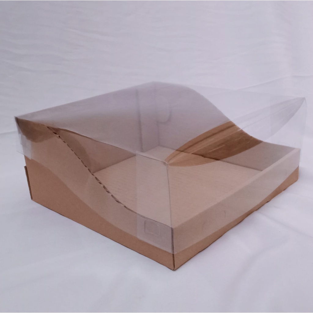 Jual Box Lengkung Full Tutup Mika 22x22x10 cm/ DIE CUT/ Box Puding Box ...