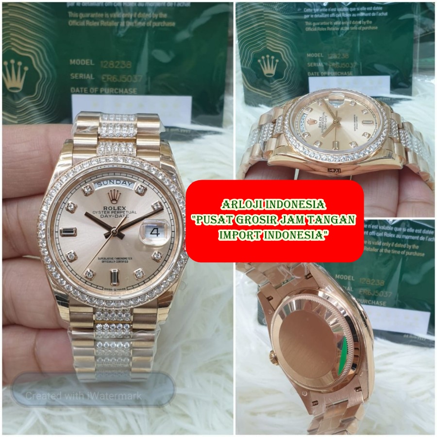 Jual Cash Back Jam Tangan Wanita ROLEX DayDate 36mm Diamond Rosegold ...