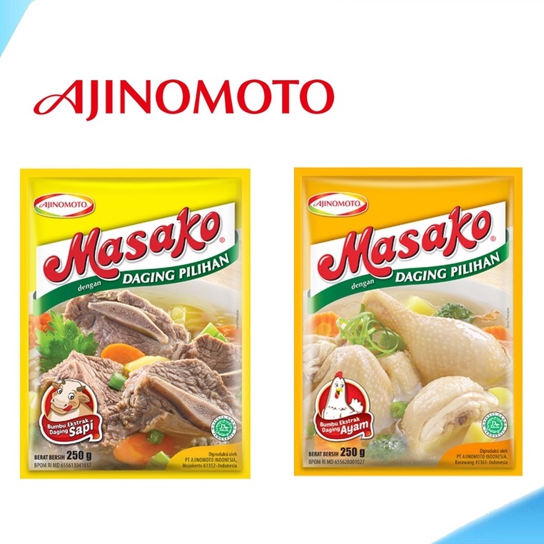 Jual PENYEDAP RASA AJINOMOTO MASAKO DAGING & AYAM 250gr | Shopee Indonesia