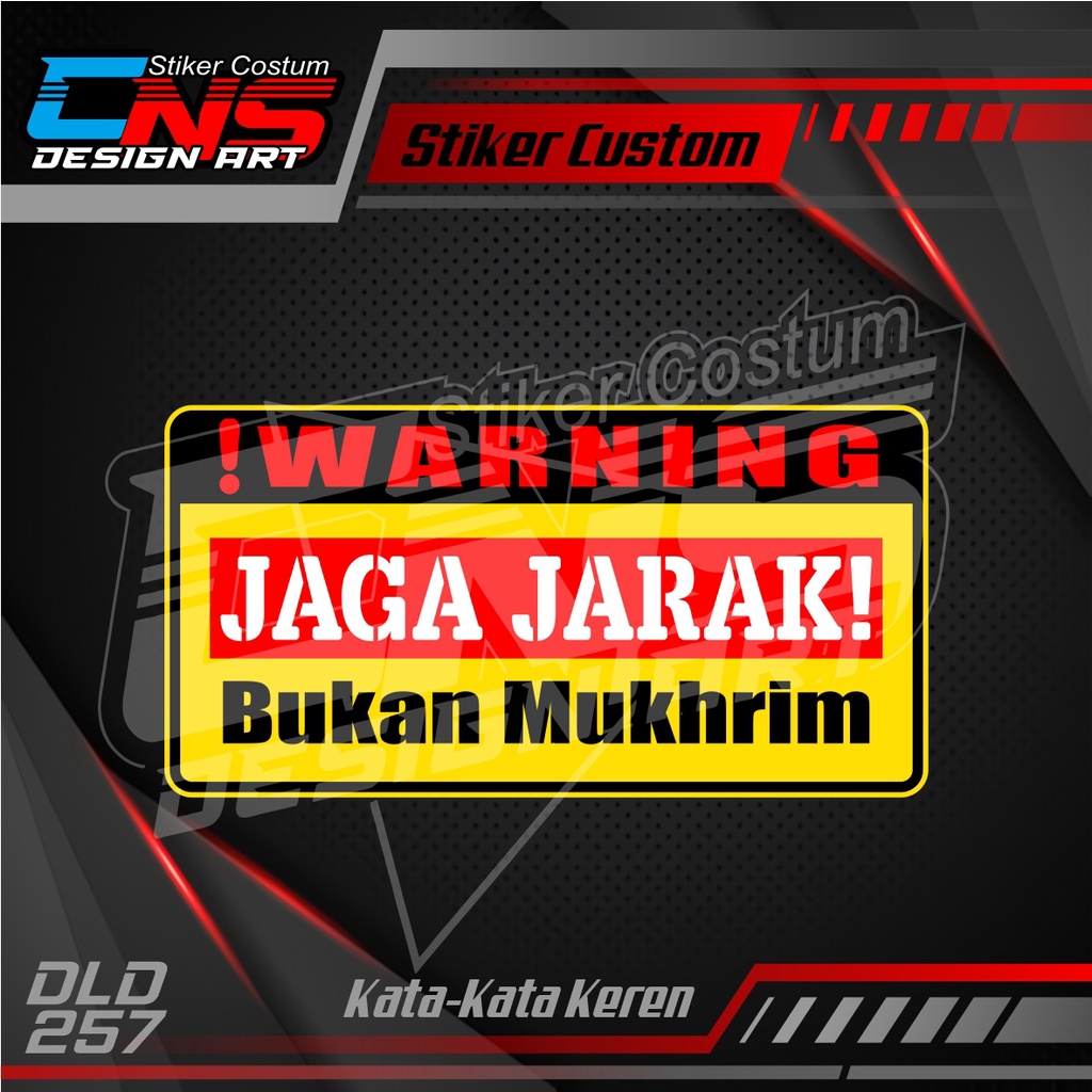 Jual Stiker Warning/Peringatan Kata-Kata Lucu/Kocak/Keren Ukuran 20cm - Stiker Variasi Mobil ...