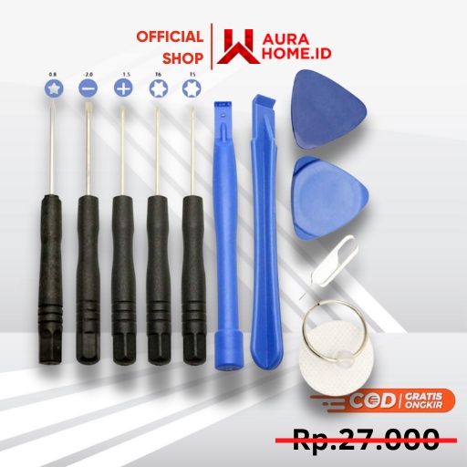 Jual Peralatan Reparasi Smartphone 11 in 1 Repair Tools Set / Obeng ...