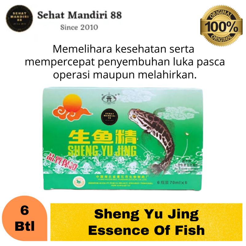 Jual sheng yu jing essence of fish/sari pati ikan gabus 70ml isi 6 ...