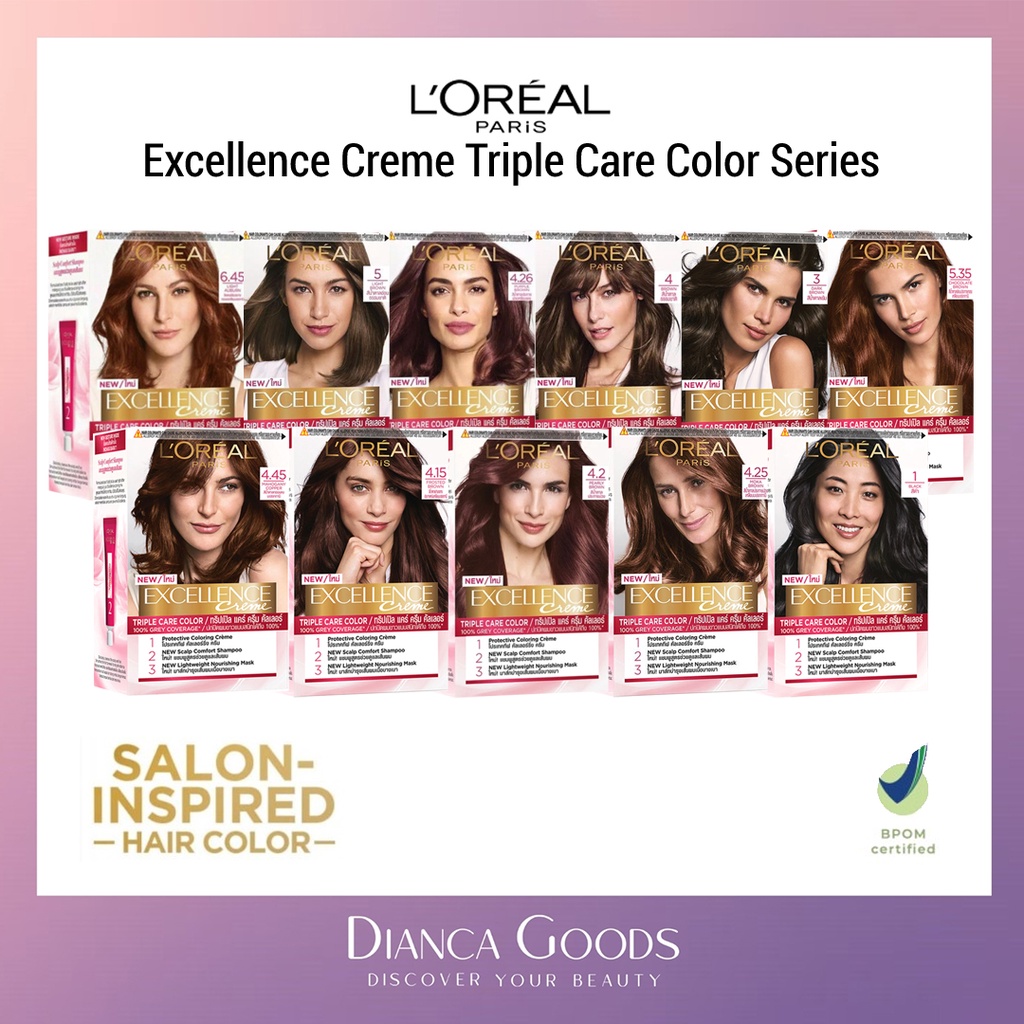 Jual L'Oreal Excellence Cream All Color | Hair Color Pewarna Rambut ...