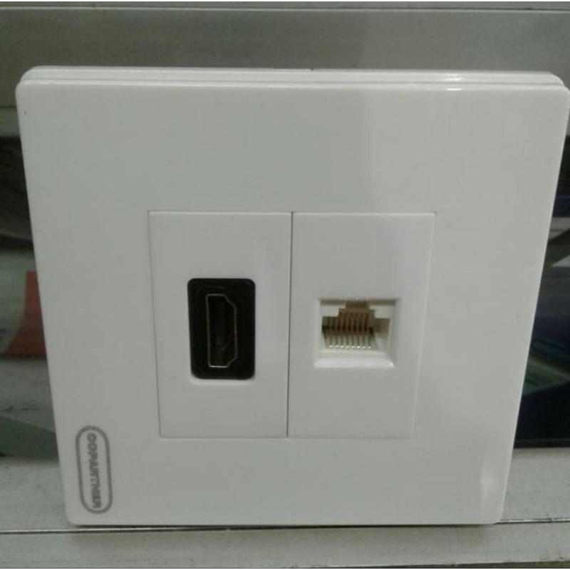 Jual FACE PLATE RJ45 MODULAR + HDMI | Shopee Indonesia