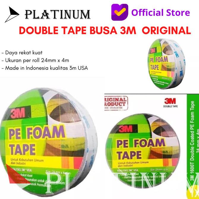 Jual DOUBLE TAPE BUSA 3M Pe Foam TAPE 24 mm x 4 M ORIGINAL SERBAGUNA ...