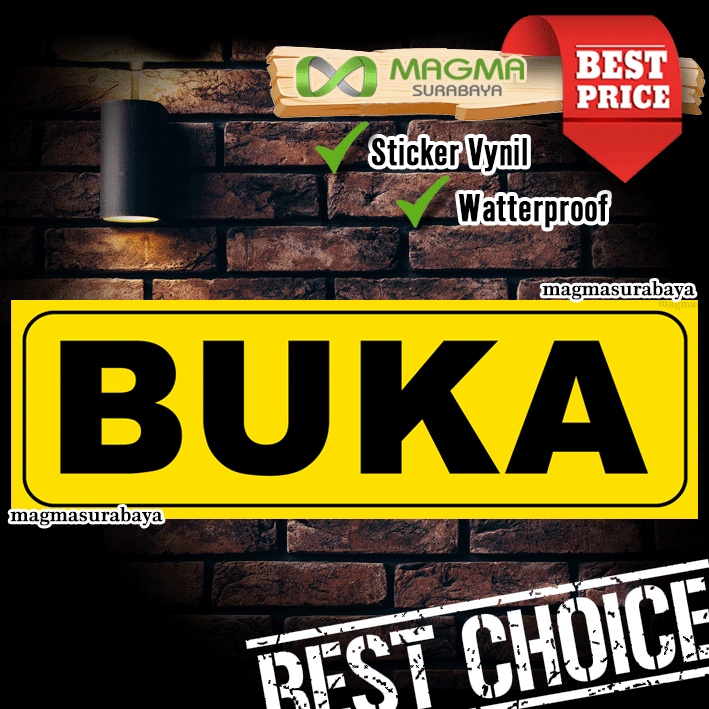 Jual Stiker BUKA toko-workshop-kantor-counter-dealer-shop-warung-rumah ...