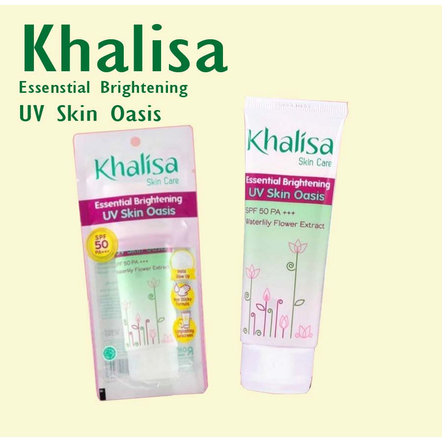 Jual Khalisa Essential Brightening UV Skin OasisIsi 40gr | Shopee Indonesia