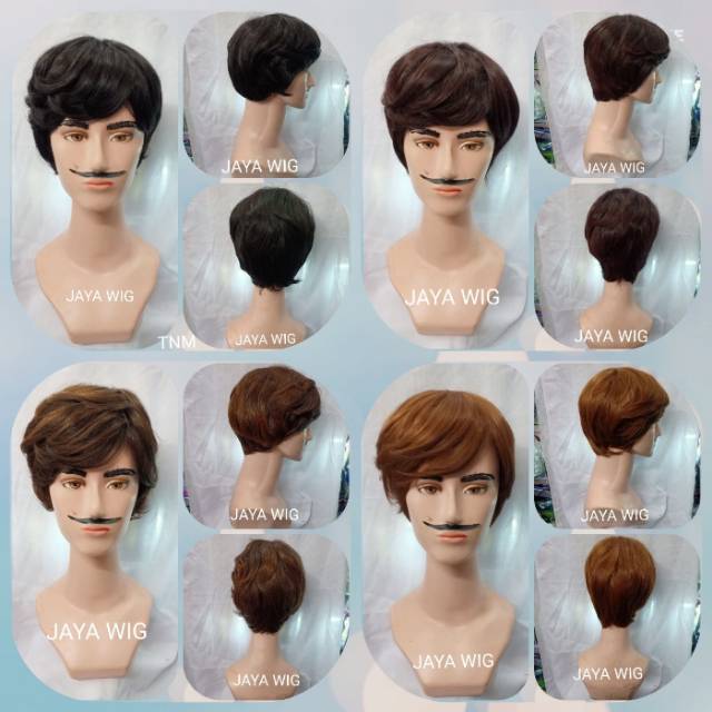 Jual WIG RAMBUT PALSU PRIA /WIG PENDEK /WIG COWOK | Shopee Indonesia