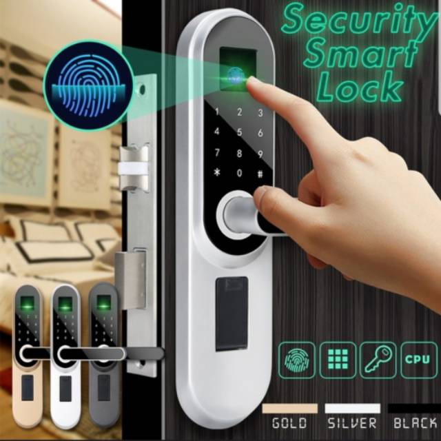Jual Kunci Pintu Otomatis Door Lock Security Finger Scan Smart Lock ...
